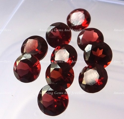 Natural Mozambique Garnet 8mm To 12mm Round Faceted Cut Calibrated ...