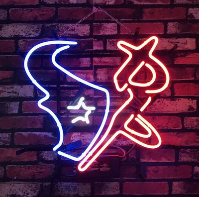 Houston Texans Rockets Texas 20"x16" Neon Sign Lamp Artwork Bar Room ...