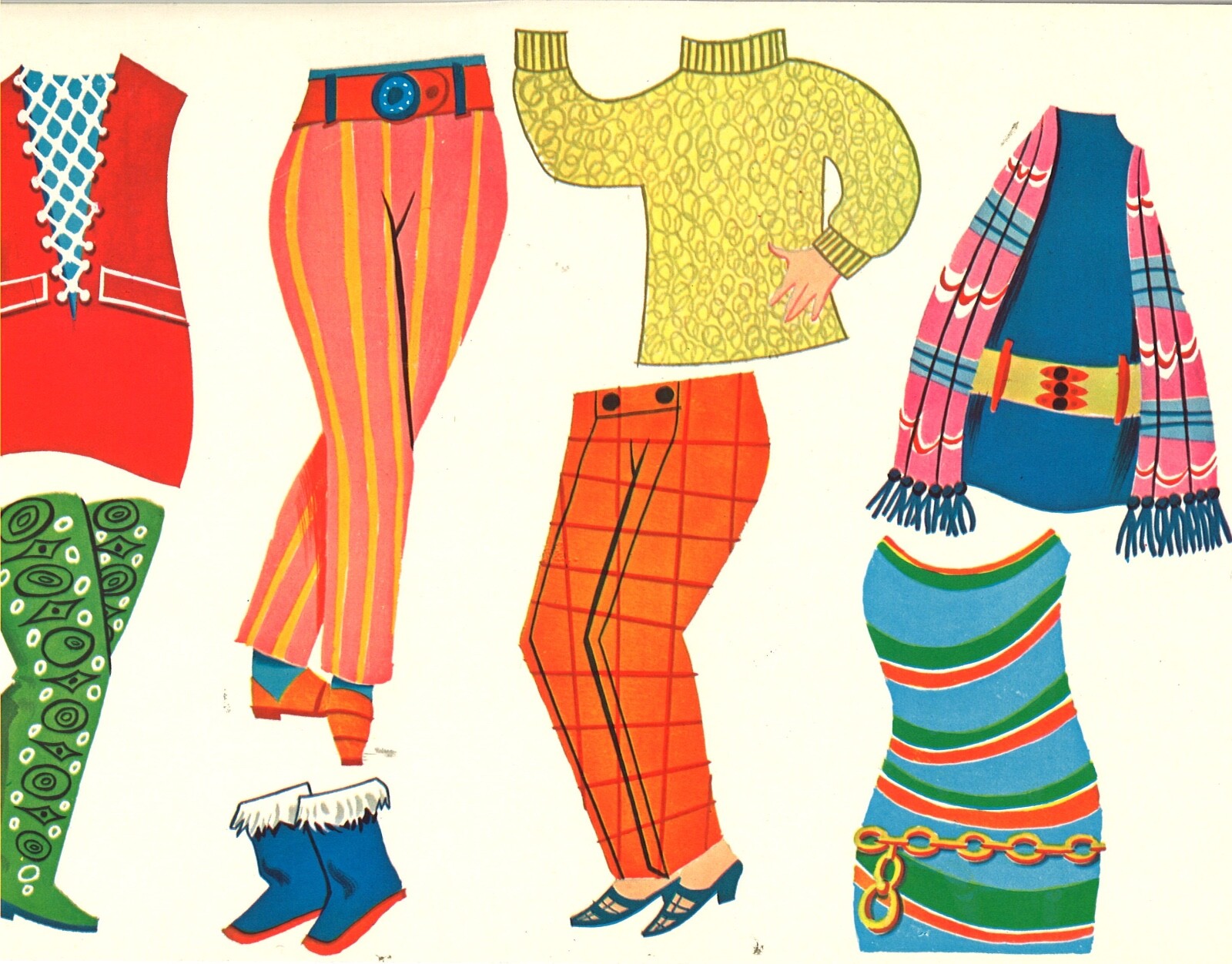 VINTAGE 1960s Mini Mods Paper DOLL LASER REPRODUCTION~Org SZ UNCUT NO.1 ...