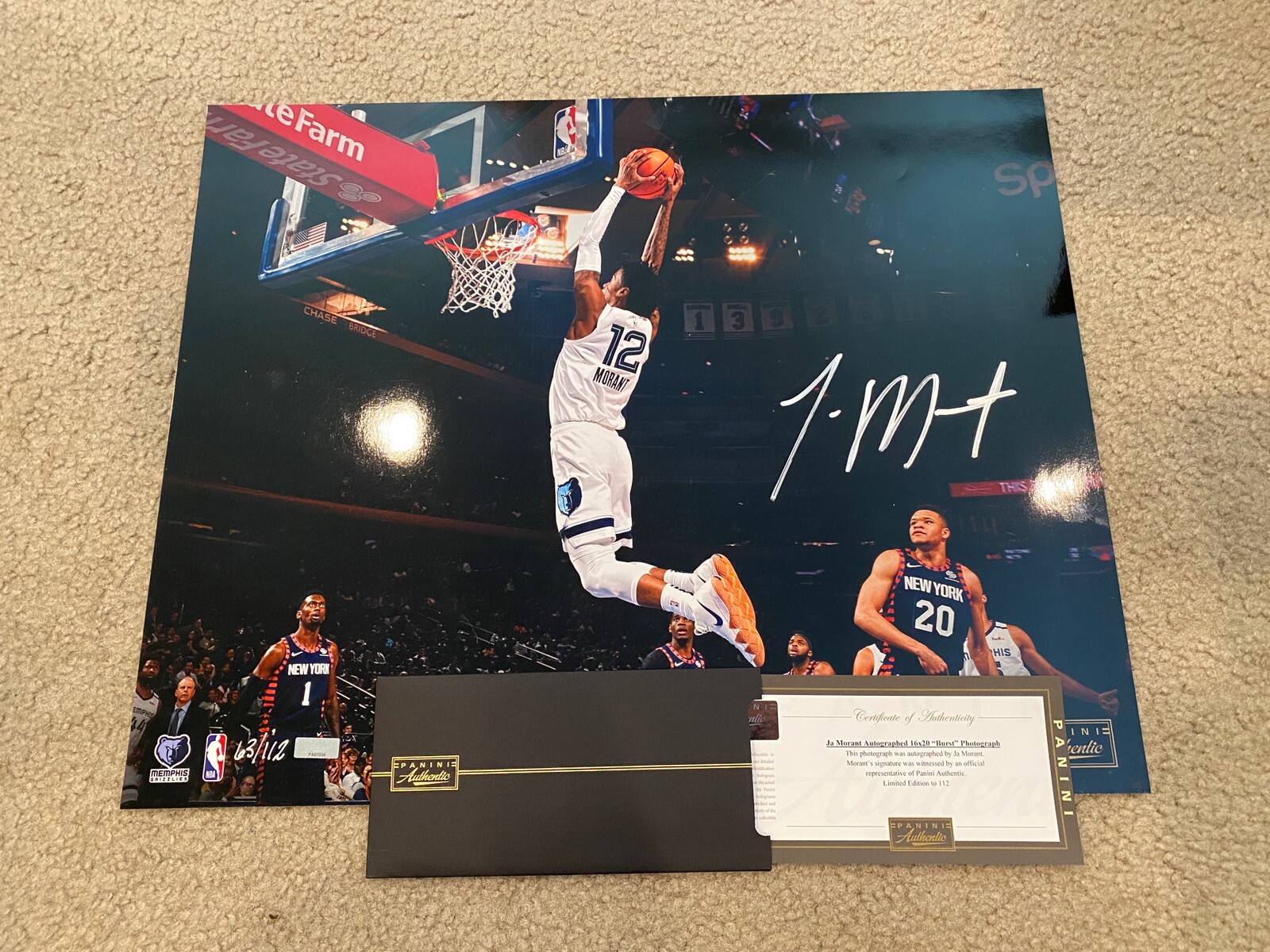Ja Morant Signed Autographed 16x20 Photo Panini Authentic COA LE 112 | eBay