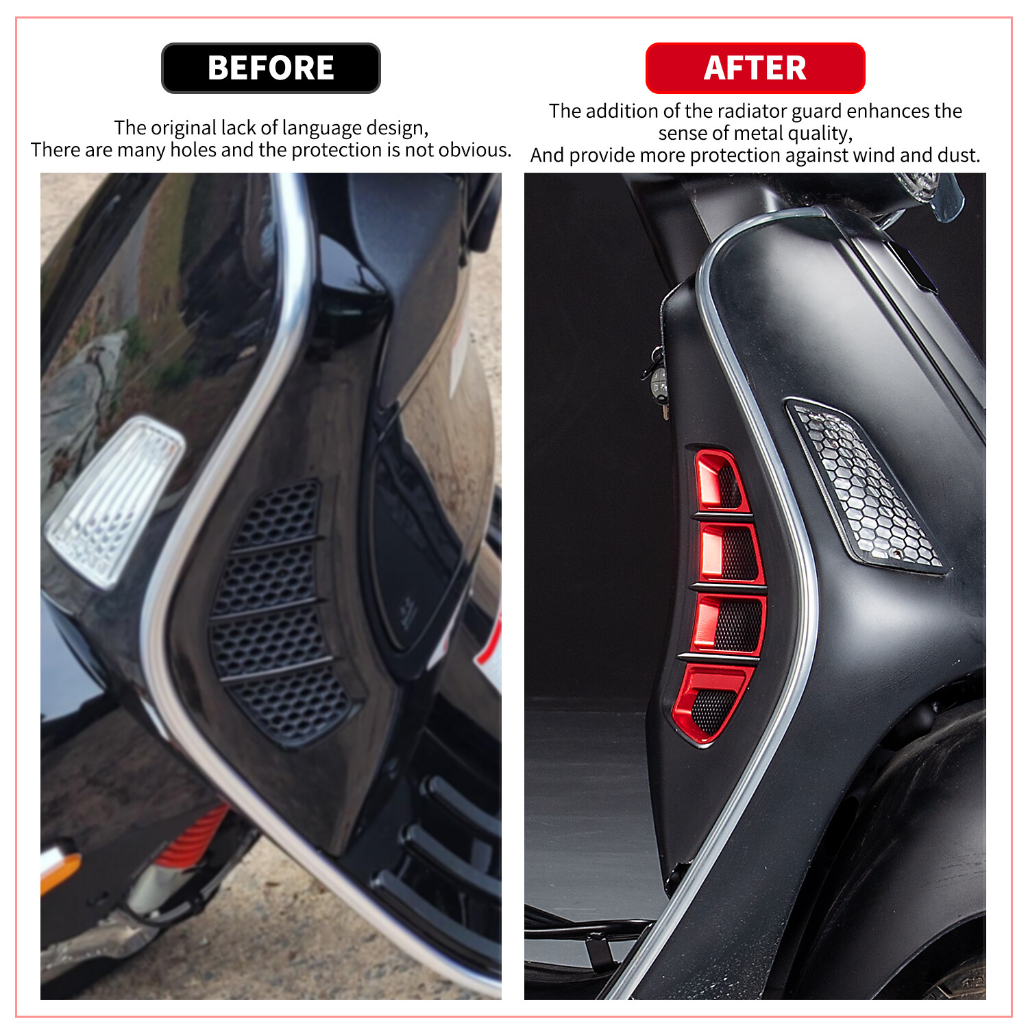 For Vespa GTS 250 300 Air Intake Inlet Radiators Caps Grille Covers ...