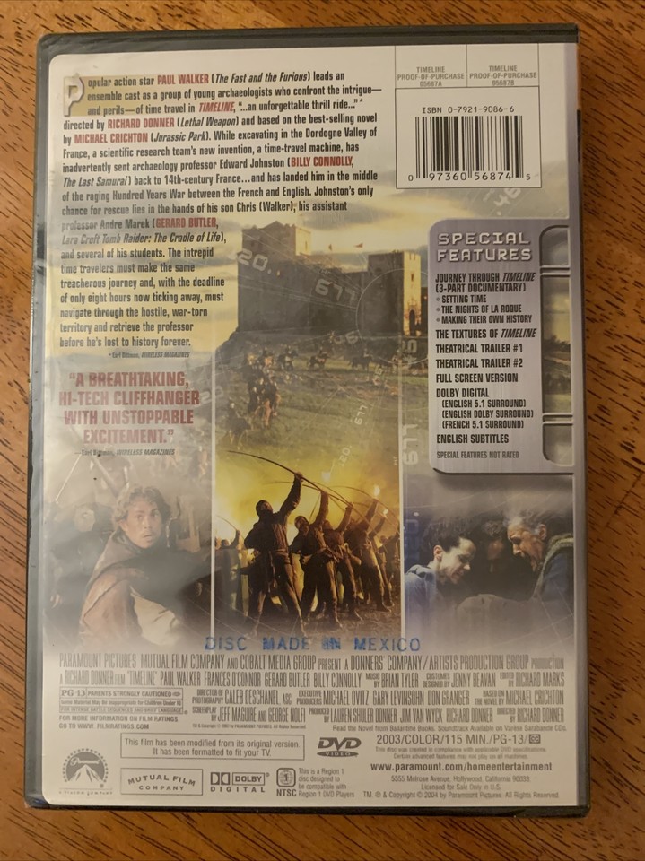 Timeline (DVD, 2004, Full Frame) 97360568745| eBay