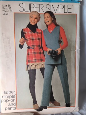 Pop-On w Snap-On Side Belts & Pull-On Pants Sz 16 Bust 38 WUC ...