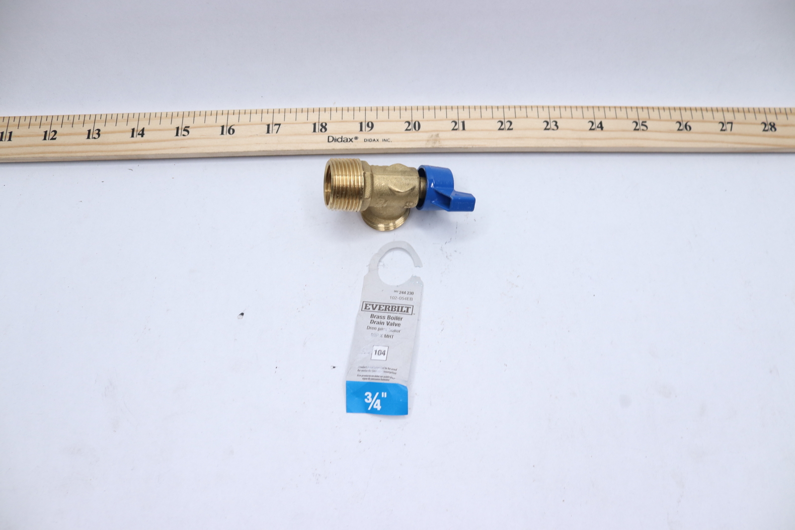 Everbilt Quarter-Turn Boiler Drain Valve Brass Male MPT x MHT 3/4" 102 ...