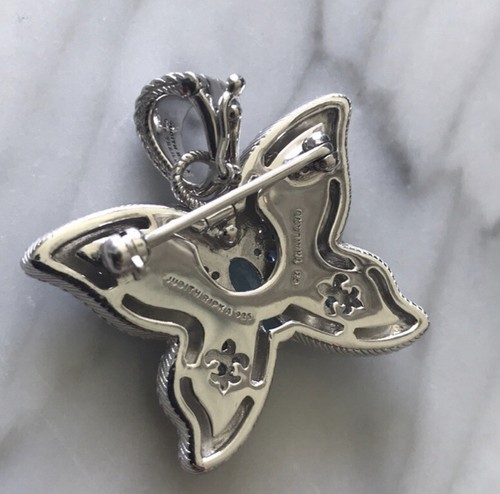 Judith Ripka 925 Blue Topaz Enhancer & Pin (NEW) - Free Shipping!! | eBay