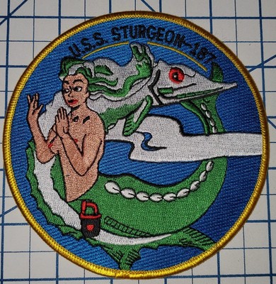 Repro Large WW2 Submarine USS STURGEON SS-187 Iron-On WWII Sub Boat ...