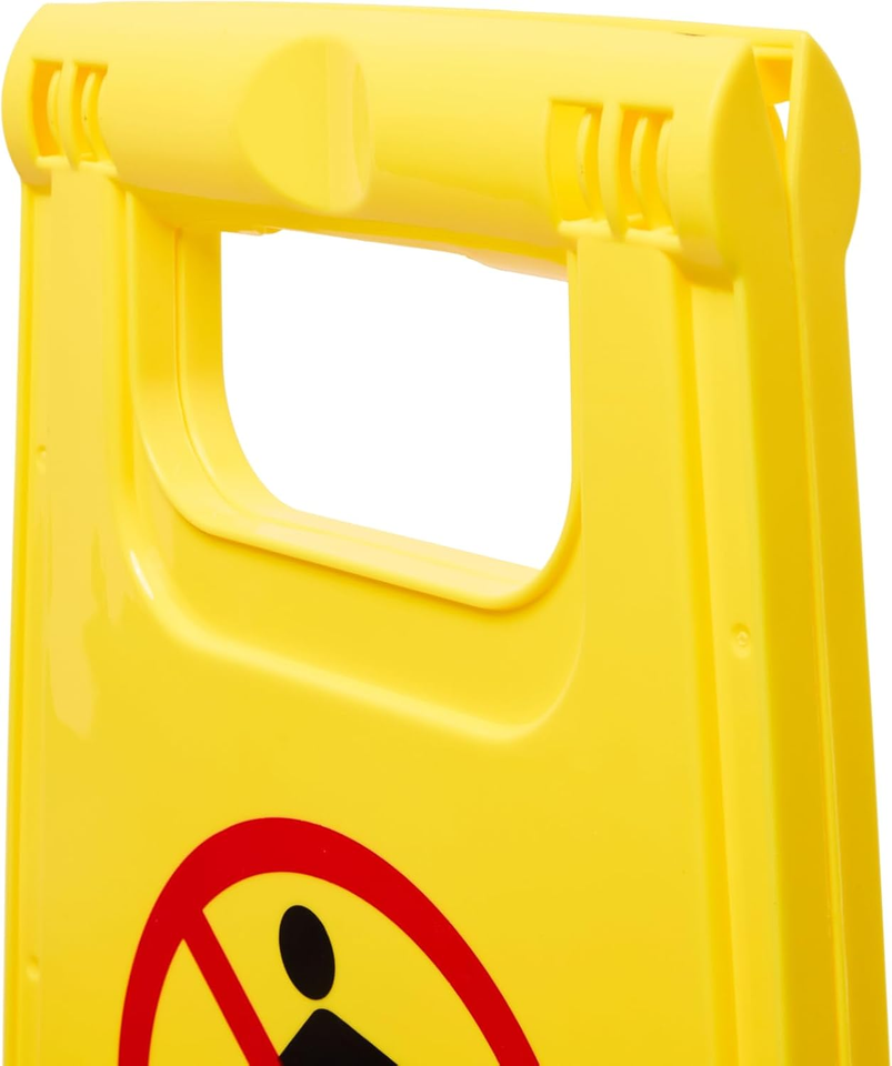 No Entry Sign, Yellow, 300Mm X 620Mm, High Visibility A-Frame, Folds ...