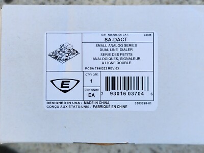GE EST EDWARDS SA-DACT SMALL ANALOG SERIES DUAL LINE DIALER FIRE ALARM ...