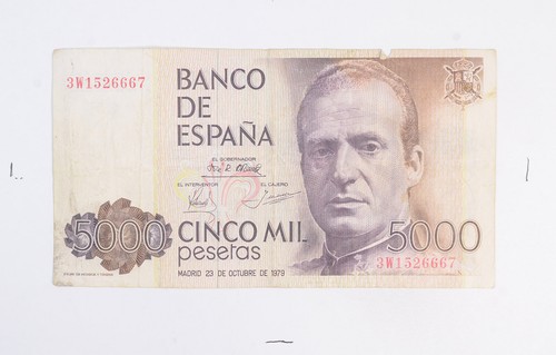 CrazieM World Bank Note - 1979 Spain 5000 Pesetas - Collection Lot m094 ...