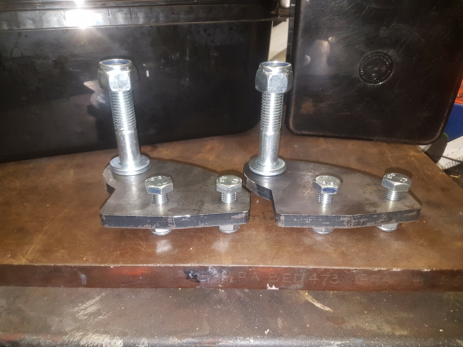 Mitsubishi L200 K74 rear shock relocation bracket/extended lower shock ...