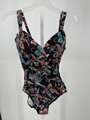 Miraclesuit Womens Scotch Floral Siren One Piece Swimsuit Black Multi ...