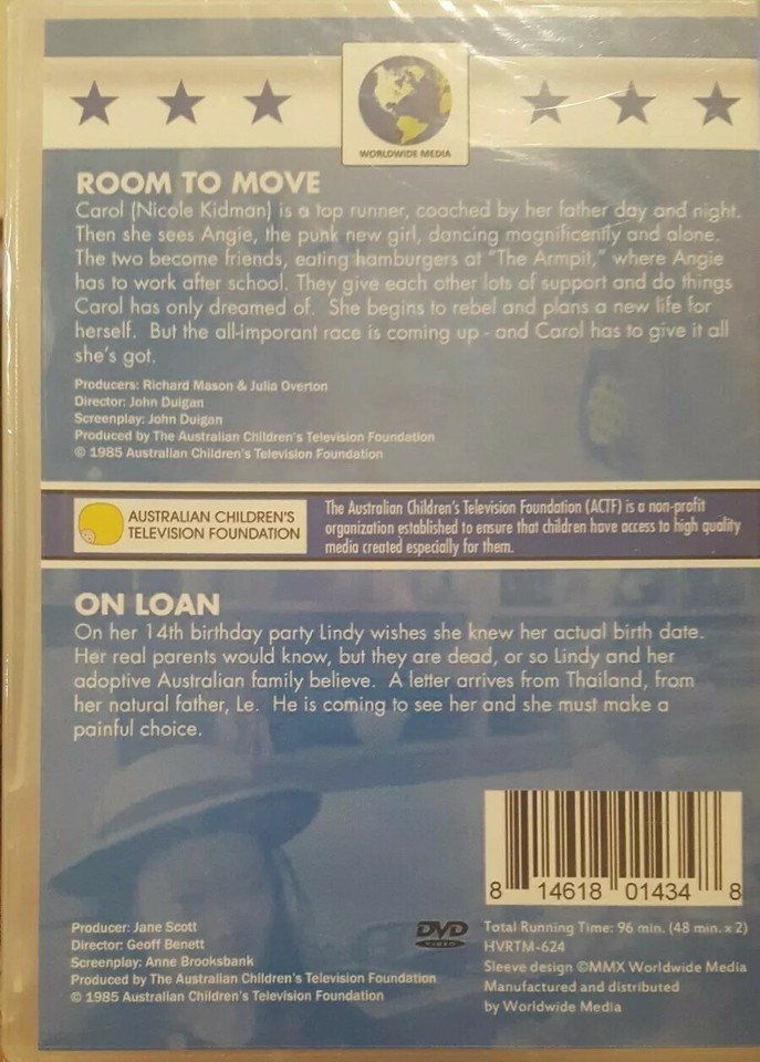 ROOM TO MOVE & ON LOAN RARE DVD NICOLE KIDMAN AUSTRALIAN CULT CLASSIC ...