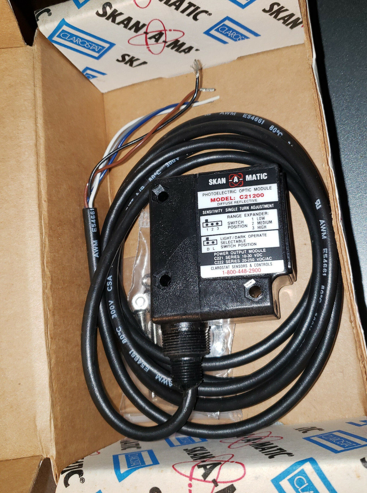 Skanamatic Clarostat C22111 Difuse Reflective Sensor | eBay