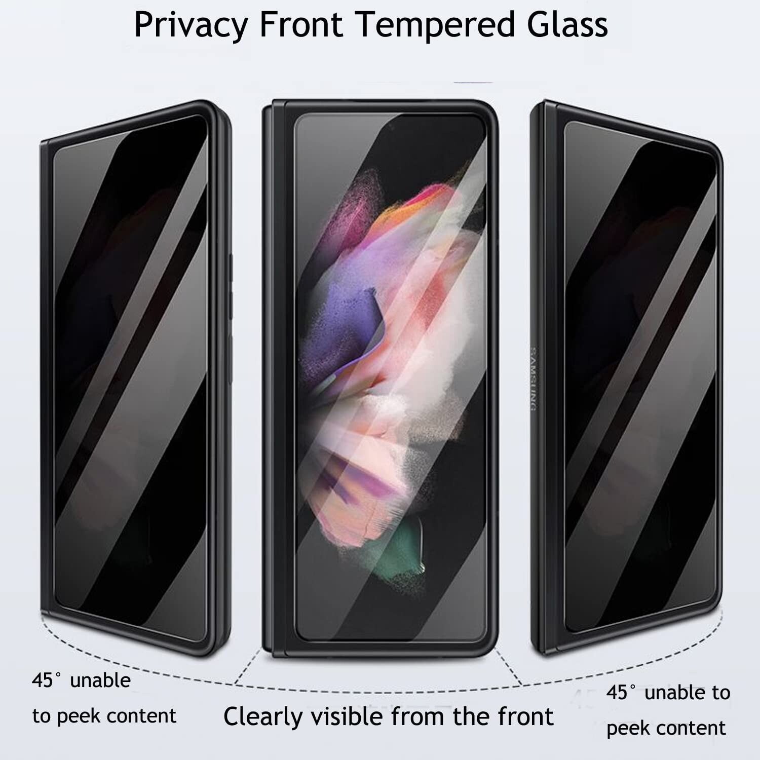 For Samsung Galaxy Z Fold 7 6 5 4 Flip Tempered Glass Privacy Screen ...