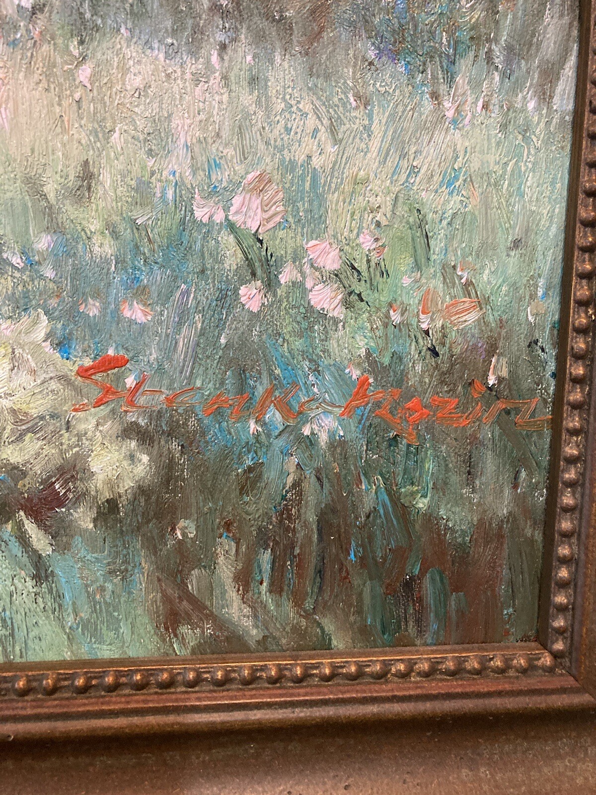 S. Razin Listed Artist Original Oil On Canvas Impressionist Painting ...