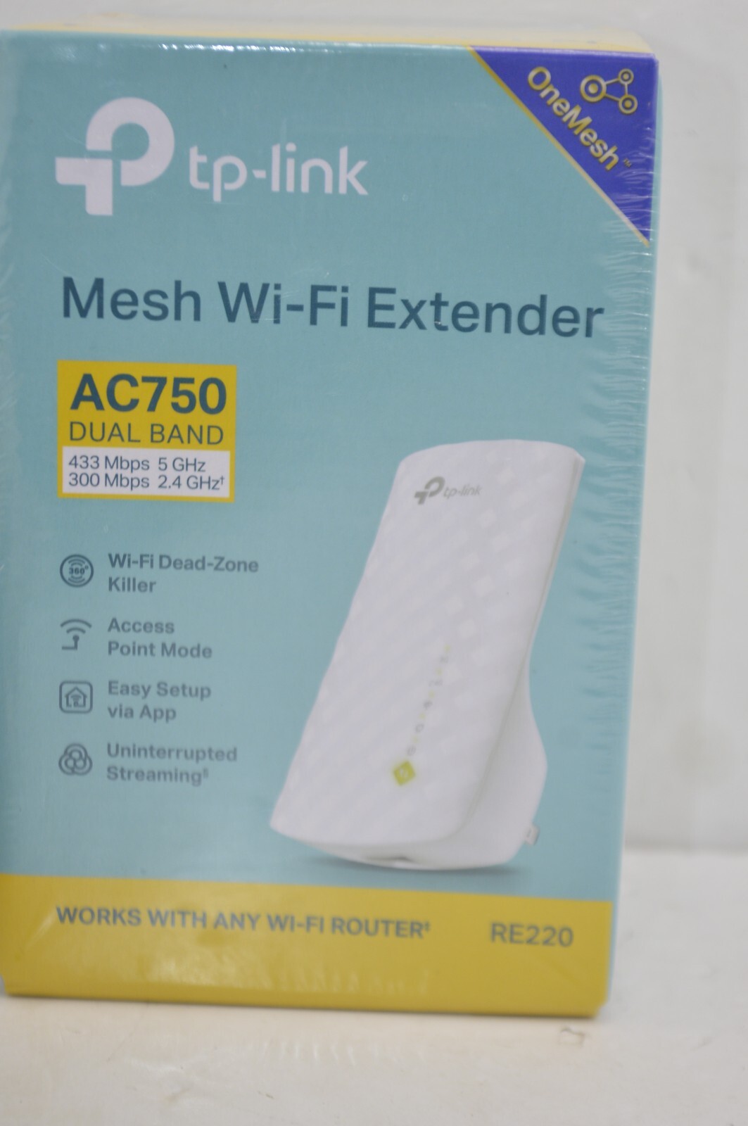 TP-Link RE220 AC750 Wireless Dual Band Wi-Fi Range Extender Repeater ...