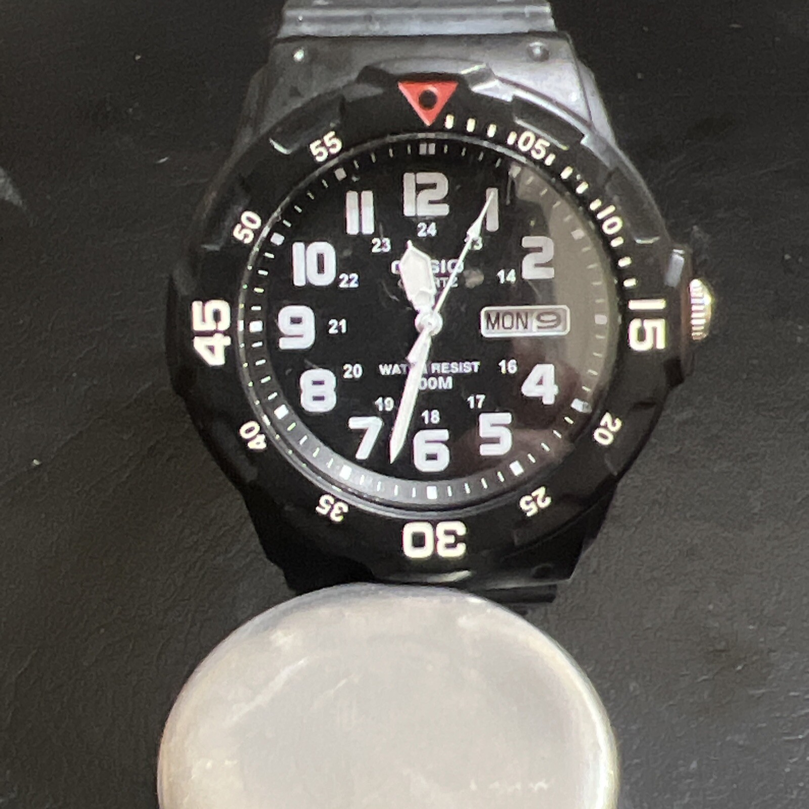 Casio 5125 MRW-200H Black Plastic Quartz Watch 100m WR Day/Date ...