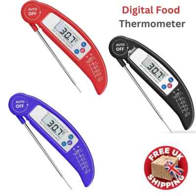 Digital Food Thermometer Probe Cooking Meat Temperature BBQ Kitchen ...