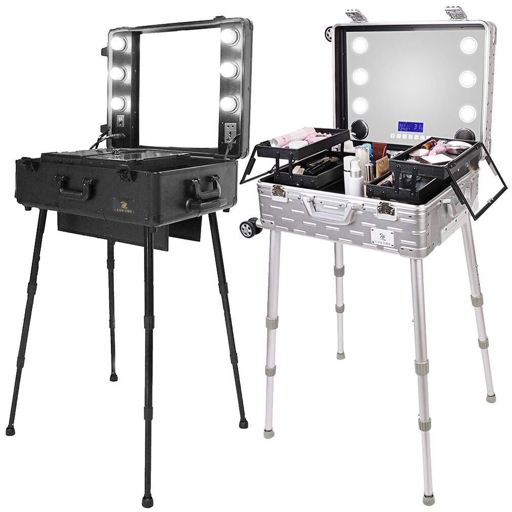 Makeup Case With Lights And Stand | Saubhaya Makeup