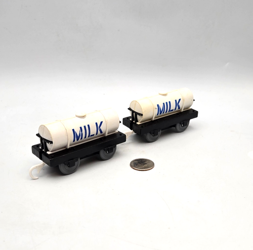 Trackmaster Thomas & Friends Train Tank Engine - Milk Tanker Car Lot x2 ...