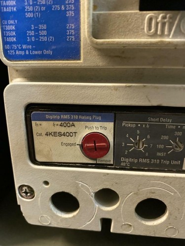 Westinghouse HKD3400F 3 Pole 400A 600V Molded Case Circuit Breaker | eBay