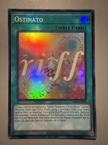 YUGIOH OSTINATO (MELODIOUS SPELL) ASIA ENGLISH EDITION CR04-AE046 SUPER ...