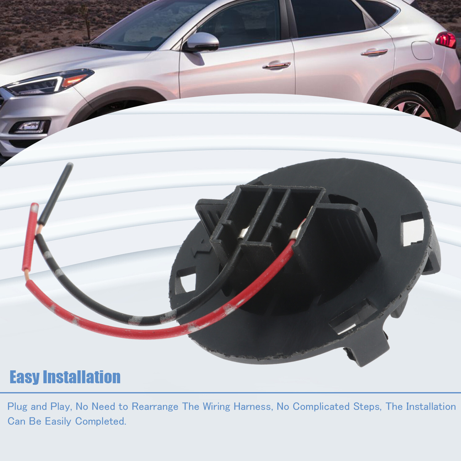 2 Pcs Black Headlight Lamp Bulb Socket for 2016-2020 Kia Sedona Hyundai ...