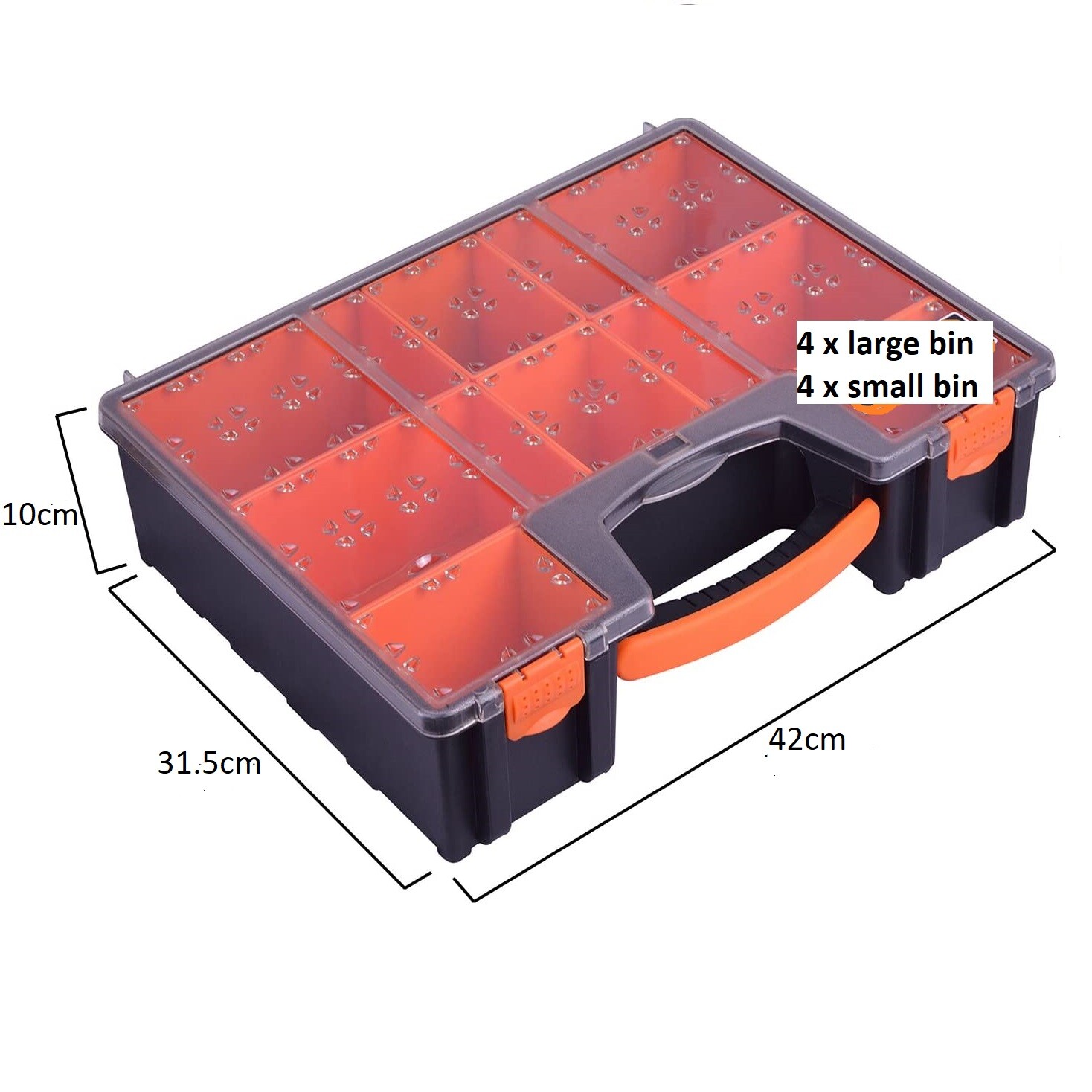 Durable Screw Nut Bolt Deep Parts Organizer Storage Case Tool Box Hi ...