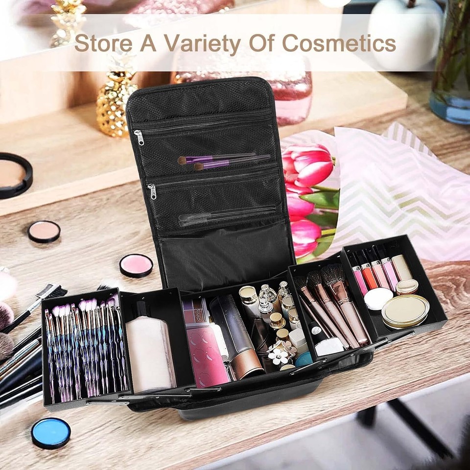 Large Beauty Make Up Nail Tech Cosmetic Box Artist Vanity Case Storage ...