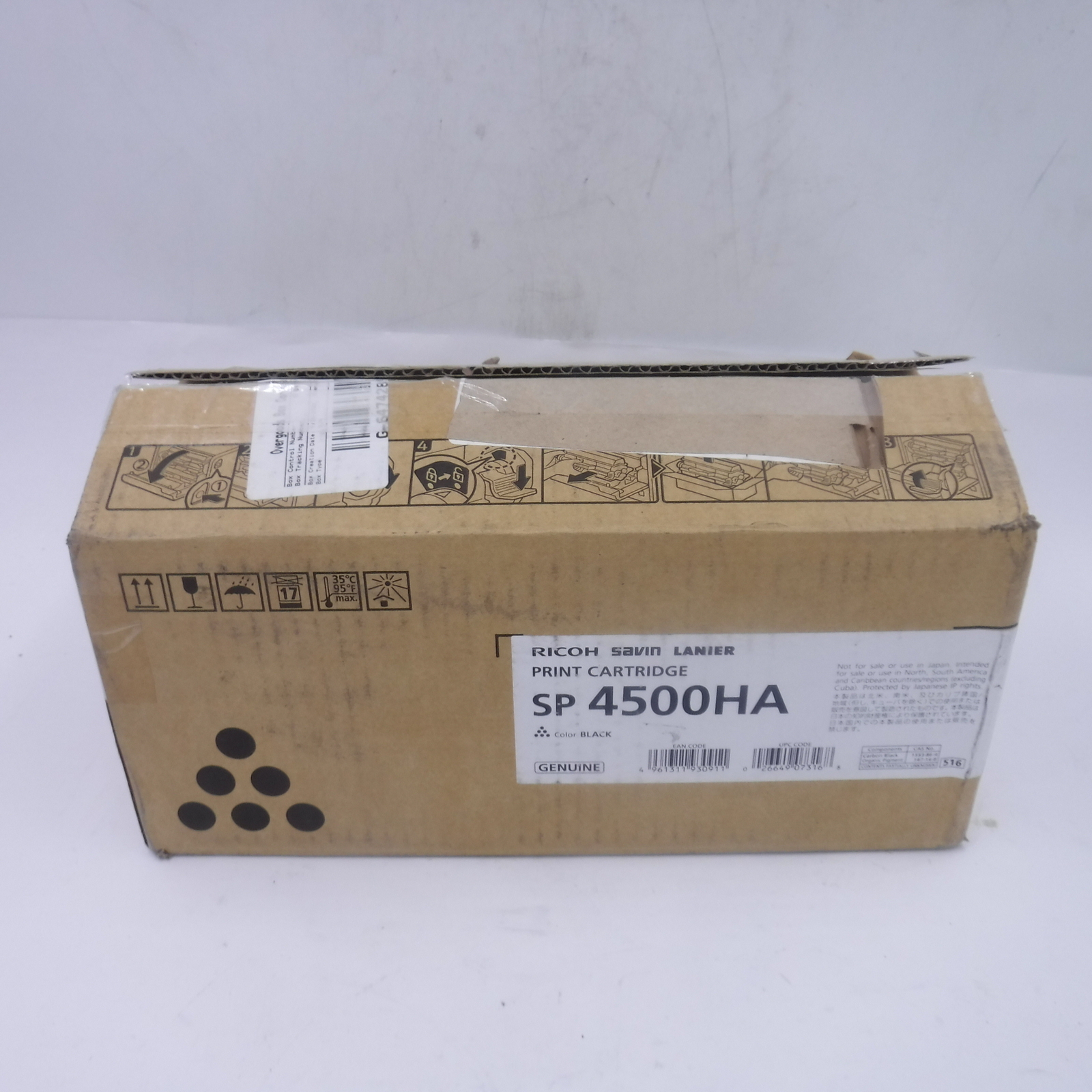 Genuine OEM Ricoh Savin Lanier Black Toner 407316 M901-17 SP 4500HA ...