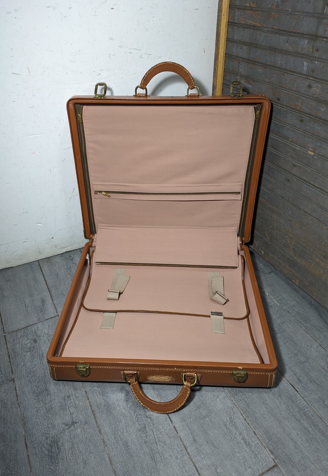 Vintage Hartmann Knocabout Leather Travel Luggage Suitcase Hard ...