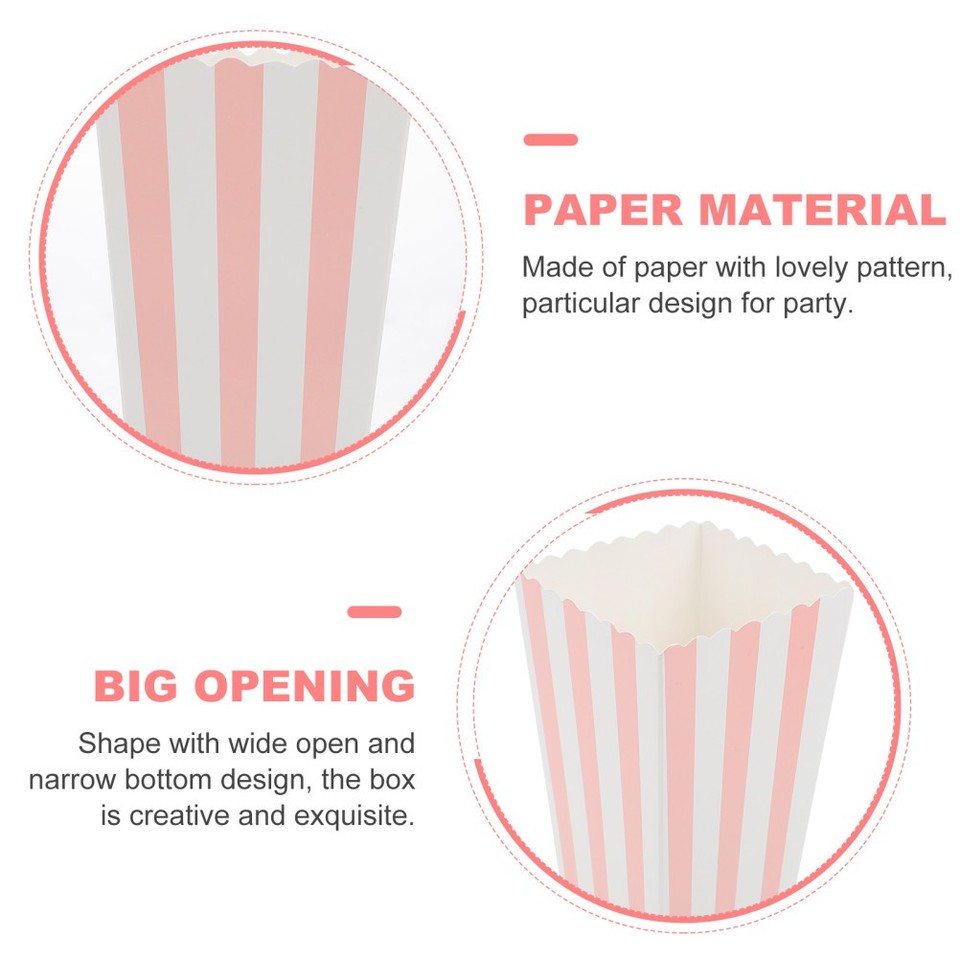 24pcs Movie Theater Popcorn Boxes Paper Popcorn Boxes Popcorn ...