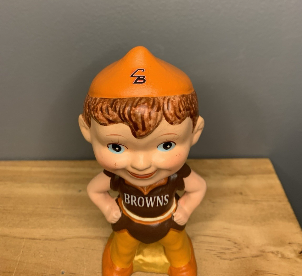 Vintage 1960s Style Cleveland Browns Brownie the Elf Nodder Bobblehead ...