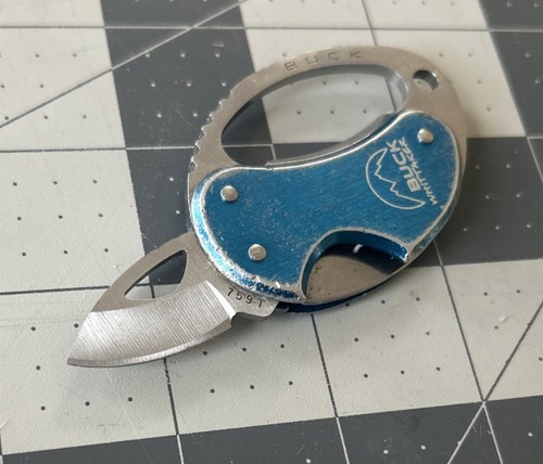 Buck 759 Metro Whittaker Blue Folding Knife Taiwan Bottle Opener | eBay