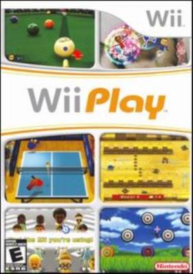 Wii Play w/ Manual NINTENDO WII sports billiards fishing racing table 9 ...
