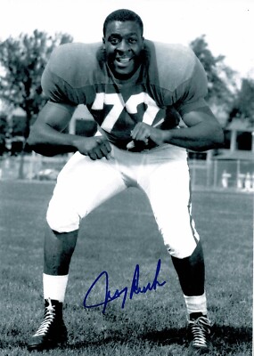 Jerry Rush Michigan State University MSU Signed Detroit Lions Football ...