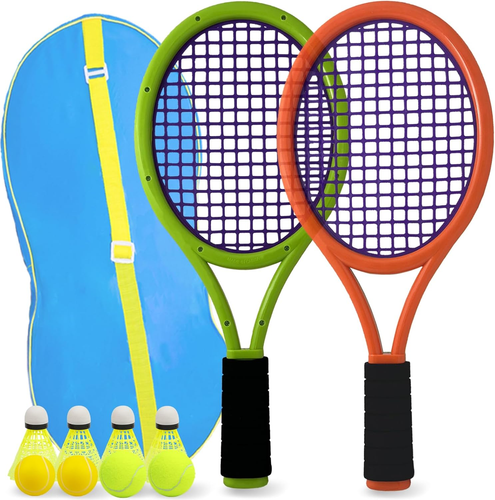 Kids Tennis Racket 17 Inch Lightweight for Junior Toddlers - Includes 2 ...