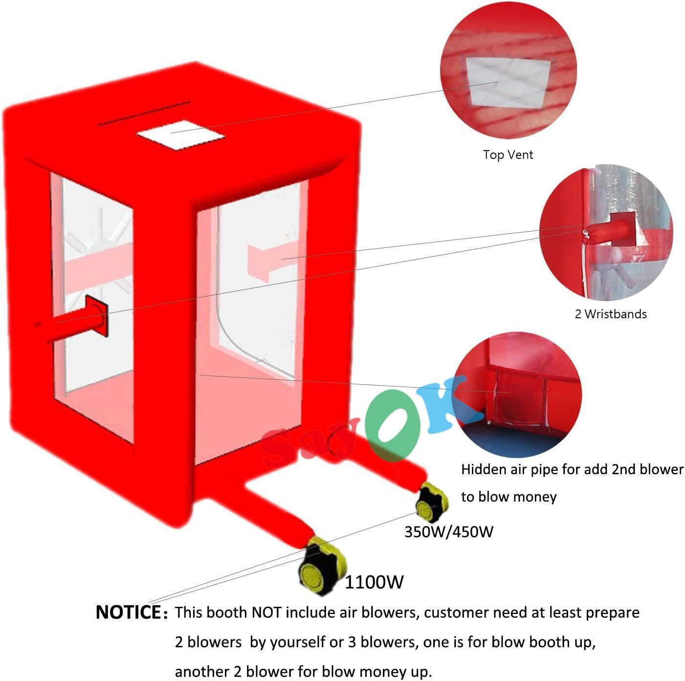 Inflatable Cash Cube Booth for Business Advertising Event Money Grab ...