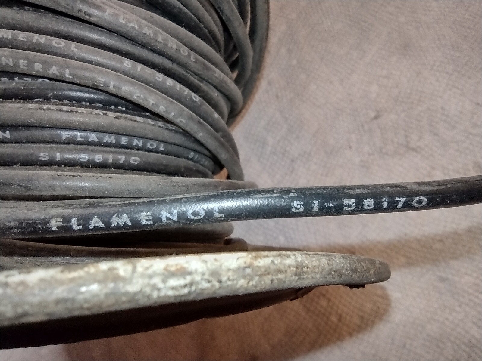 Partial Reel of GE SI-58170 Flamenol Cable, 16AWG, NSN 6145-00-847-3597 ...
