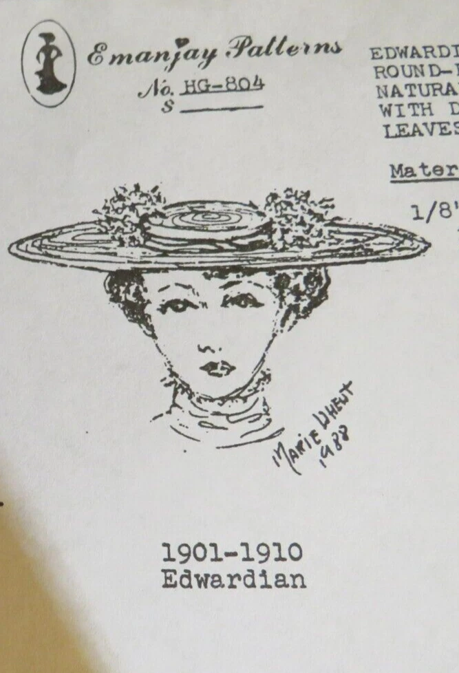 Edwardian Hat Patterns