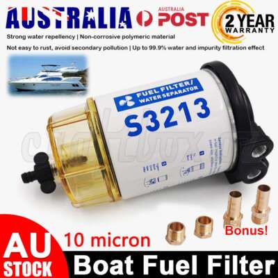10 Micron Boat Fuel Filter Element Water Separator S3213 Outboard ...