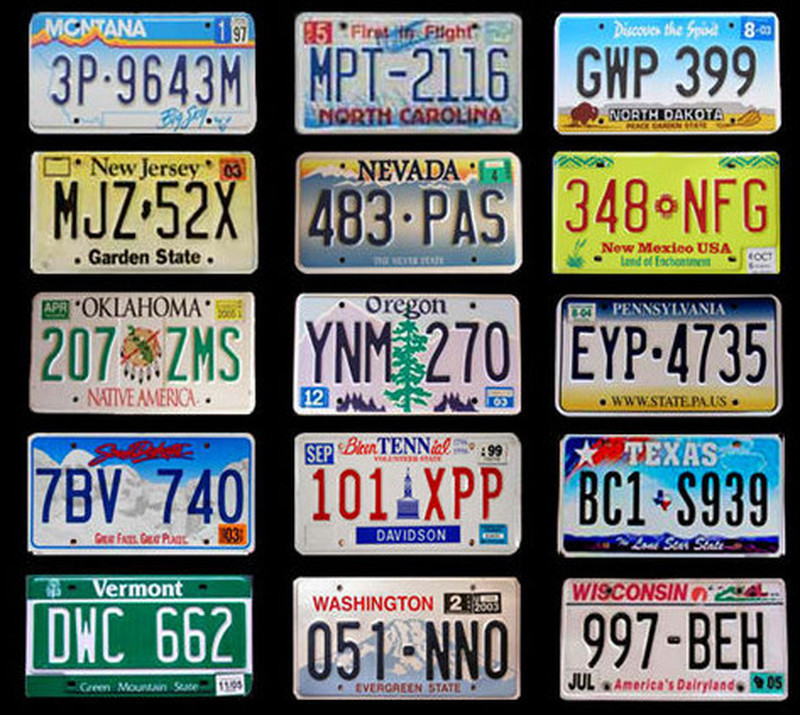 COMPLETE 50 USA LICENSE PLATES SET UNITED STATES NUMBER TAG LOT DECOR ...