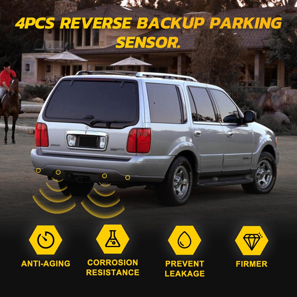 4X Car Reverse Backup Parking Aid Assist Sensors Fits For Ford Lincoln ...