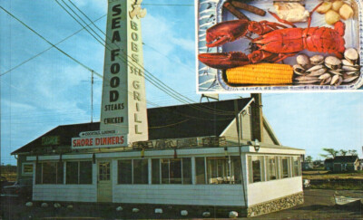 Cape Cod, MA, Bob's Sea Grill Restaurant Buzzards Bay 1960s Postcard A3 ...