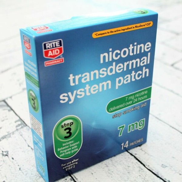 Rite Aid Step 3 Nicotine Transdermal System Patch 14 Patches 7mg for ...
