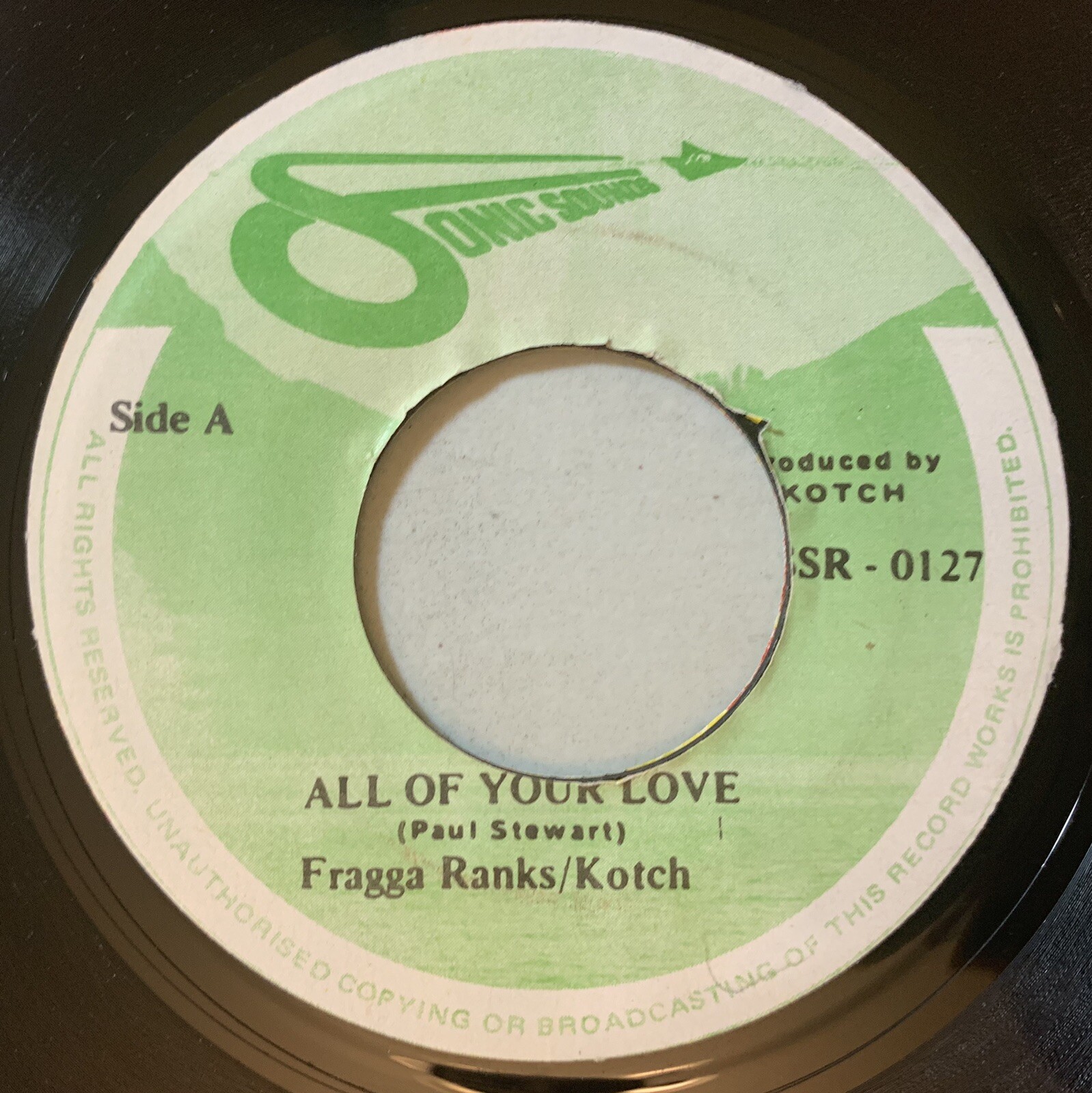 Fragga Ranks / Kotch - All of your love 45 Sonic Sounds Digi Reggae ...