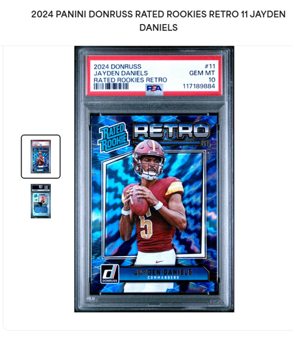 2024 PANINI DONRUSS RATED ROOKIES RETRO #11 JAYDEN DANIELS ROOKIE RC ...