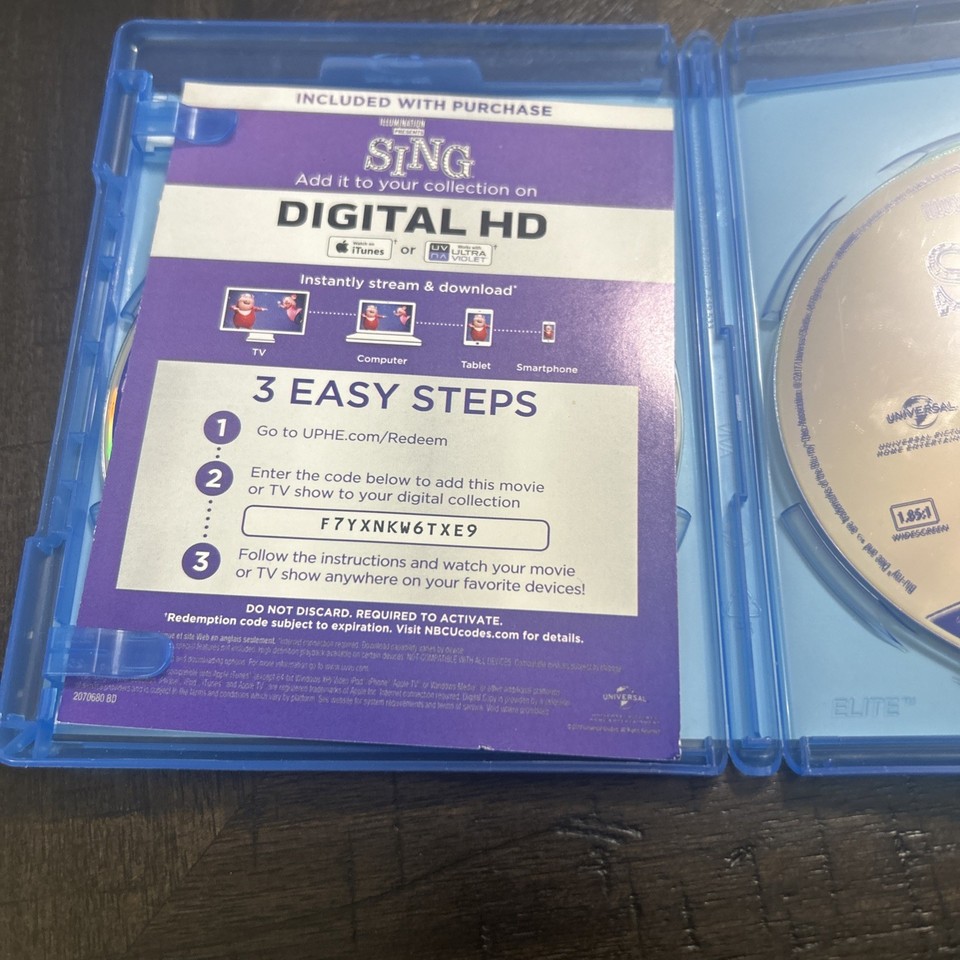Sing (Blu-ray, 2016) 25192366550| eBay