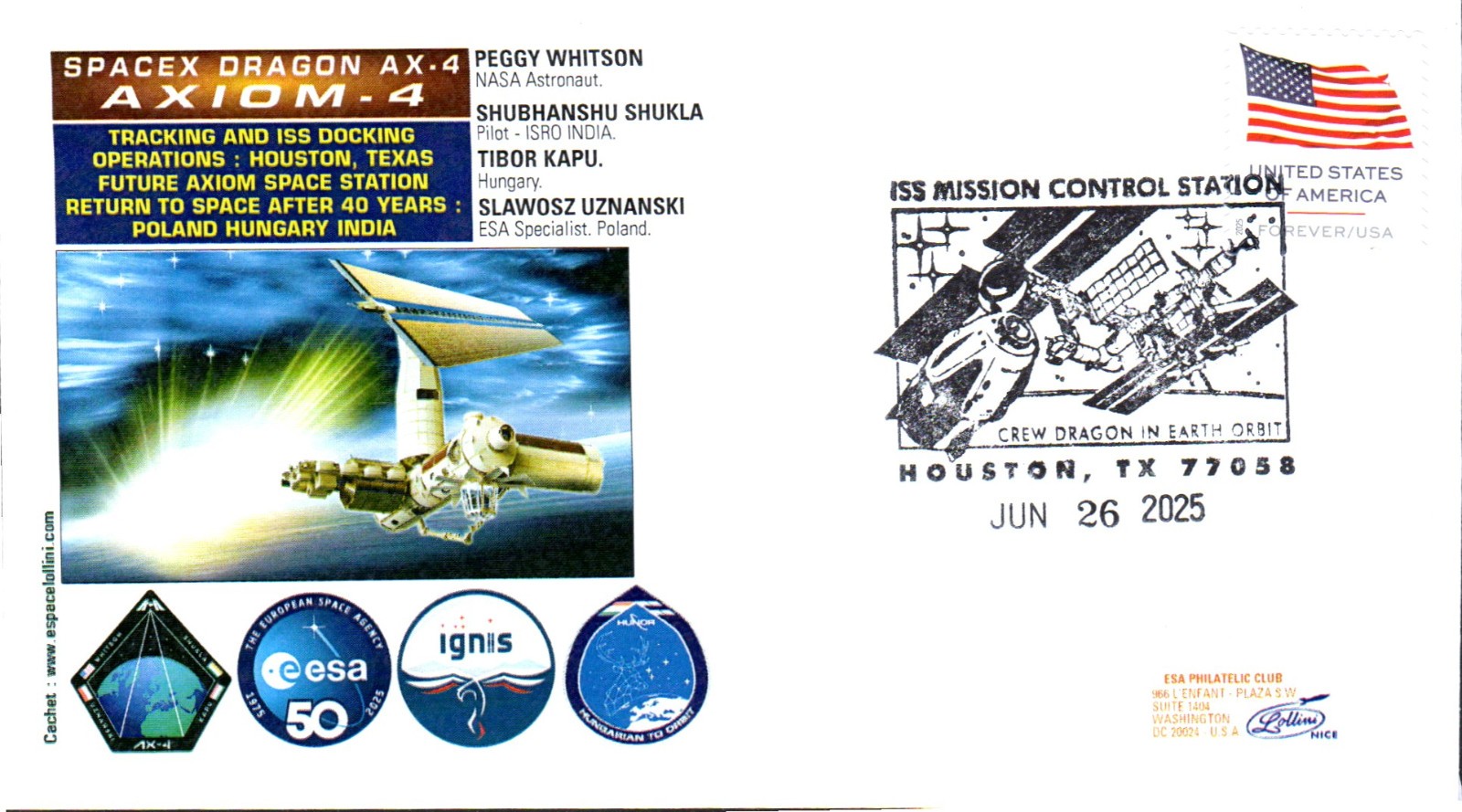 2025 Axiom-4 Ax-4 ISS Mission ISS Dock Merritt Island 26 June Ax-4 ...