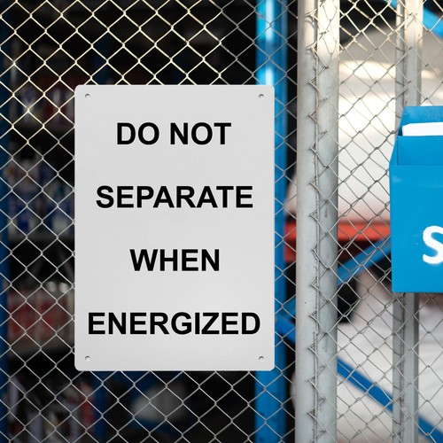Do Not Separate When Energized Sign, 8.5 x 11 in", Electrical Warning ...